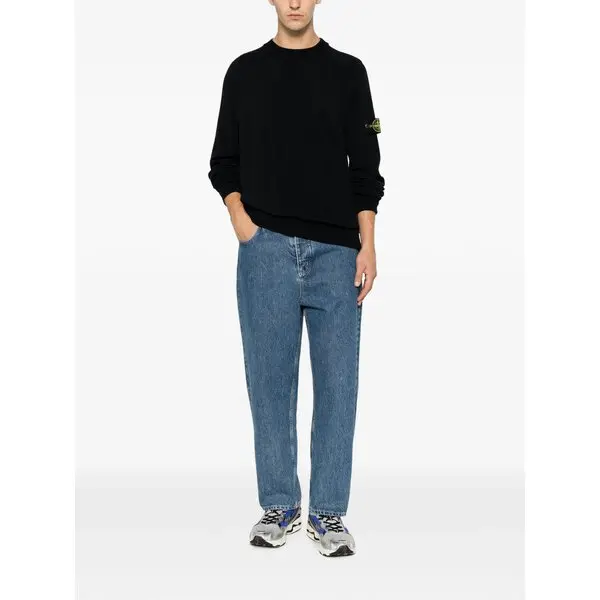 Stone Island Crew Neck Sweater - Black