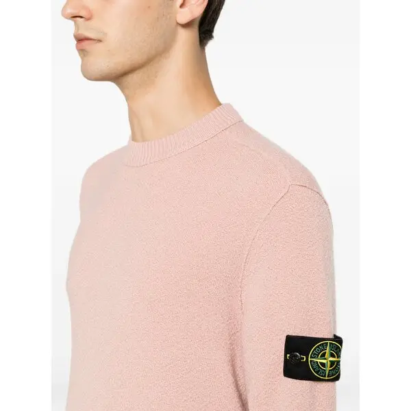 Stone Island Crew Neck Long Sleeve Virgin Wool Jumper
