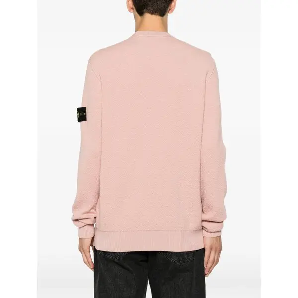 Stone Island Crew Neck Long Sleeve Virgin Wool Jumper