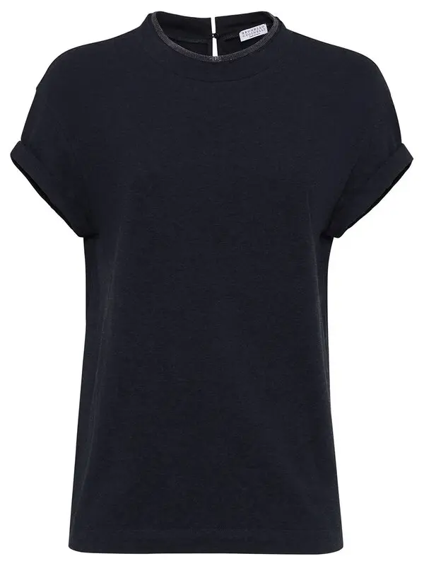 Brunello Cucinelli Stretch Cotton Jersey T-shirt - Gray