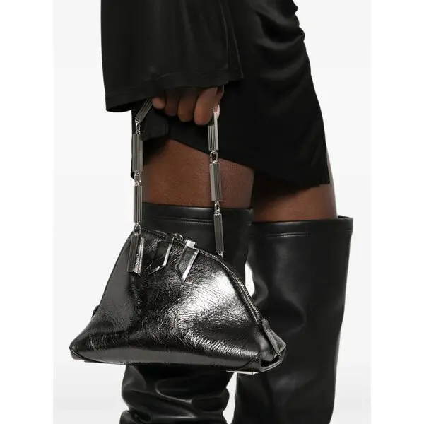 Attico Grey Metallic Effect Tote Bag - Gray
