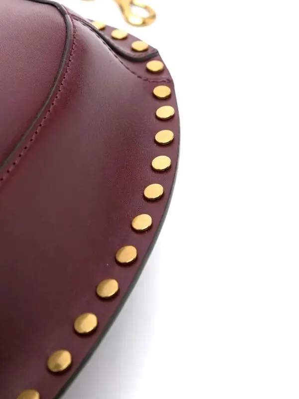 Isabel Marant Étoile Oskan Moon Studded Shoulder Bag - Red