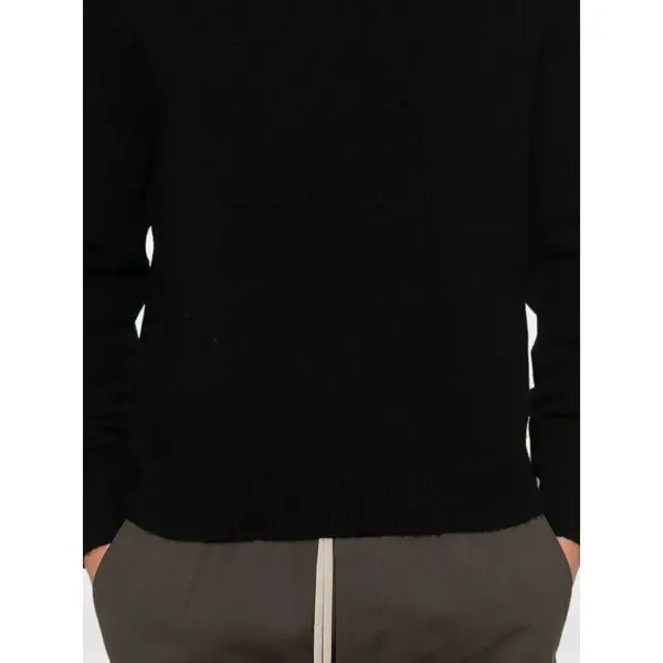 Rick Owens Ribbed Crew Neck Cashmere Blend Jumper