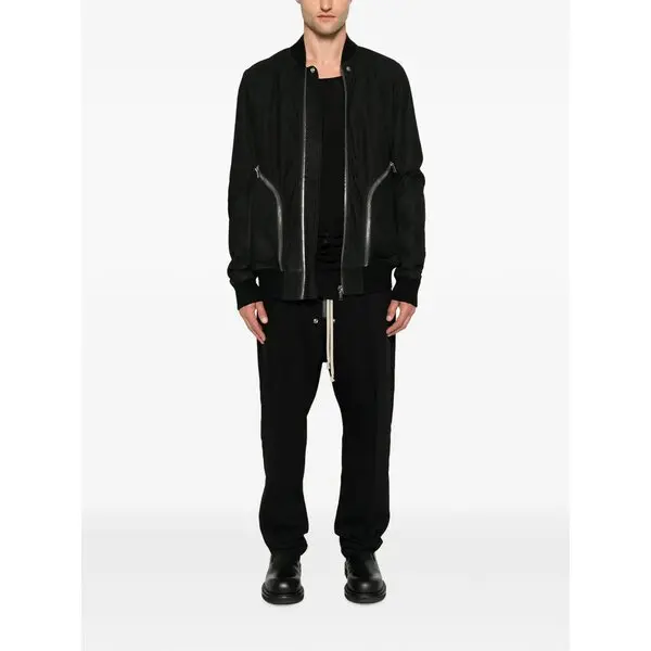 Rick Owens Leather Bomber Jacket