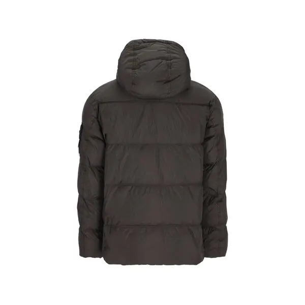 Stone Island Quilted Hooded Down Jacket - Gray
