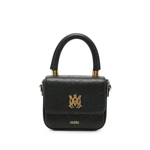 Amiri Mini Bag With Debossed Logo Plaque - Black