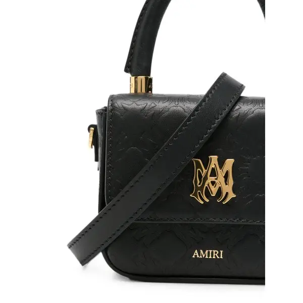 Amiri Mini Bag With Debossed Logo Plaque - Black