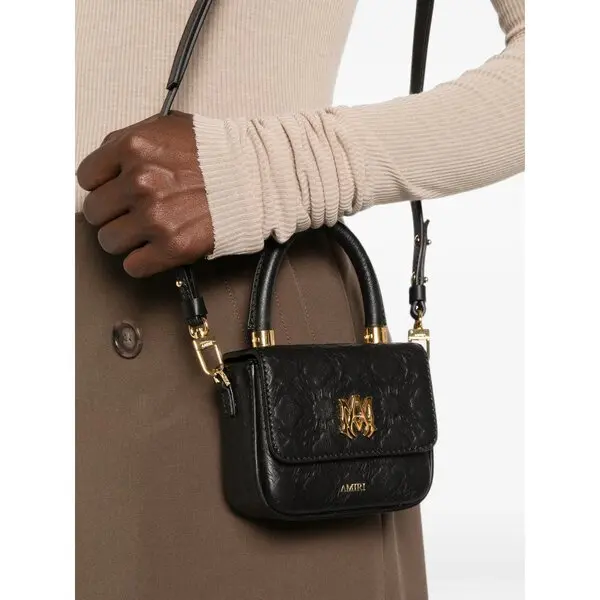 Amiri Mini Bag With Debossed Logo Plaque - Black