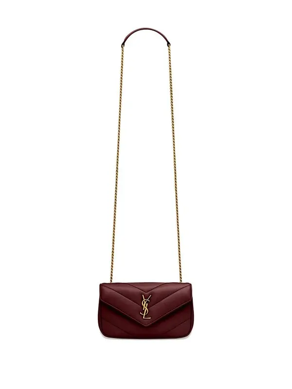 Saint Laurent Loulou Mini Bag In Lambskin - Red
