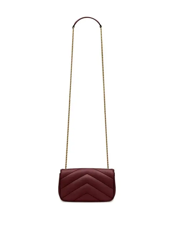 Saint Laurent Loulou Mini Bag In Lambskin - Red