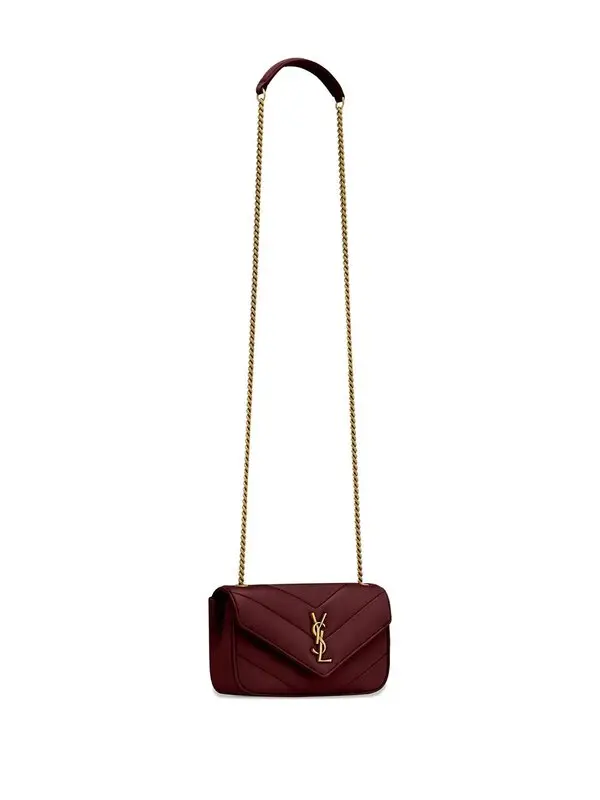 Saint Laurent Loulou Mini Bag In Lambskin - Red