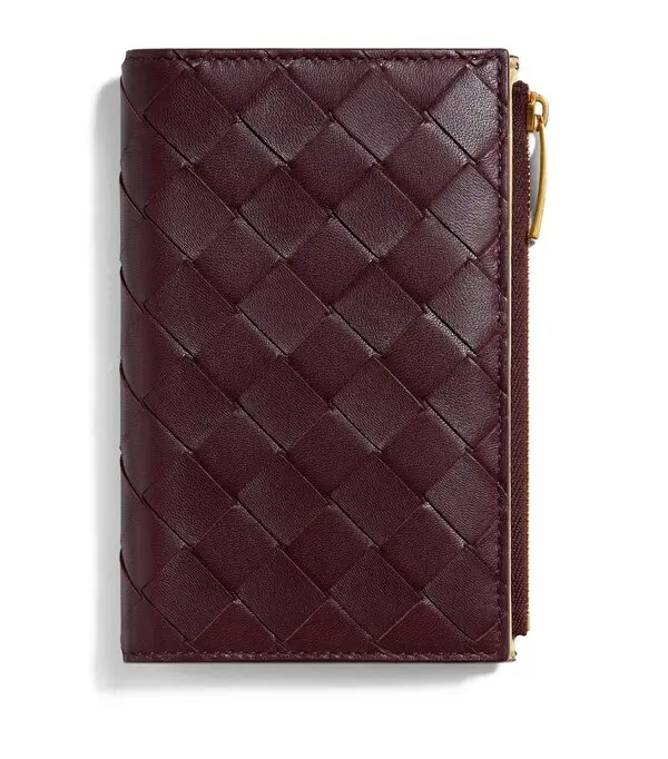 Bottega Veneta Medium Leather Intrecciato Bifold Wallet