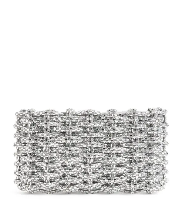Simkhai Woven Beaded Clutch Bag
