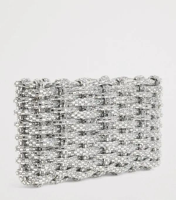 Simkhai Woven Beaded Clutch Bag