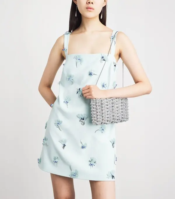 Simkhai Woven Beaded Clutch Bag