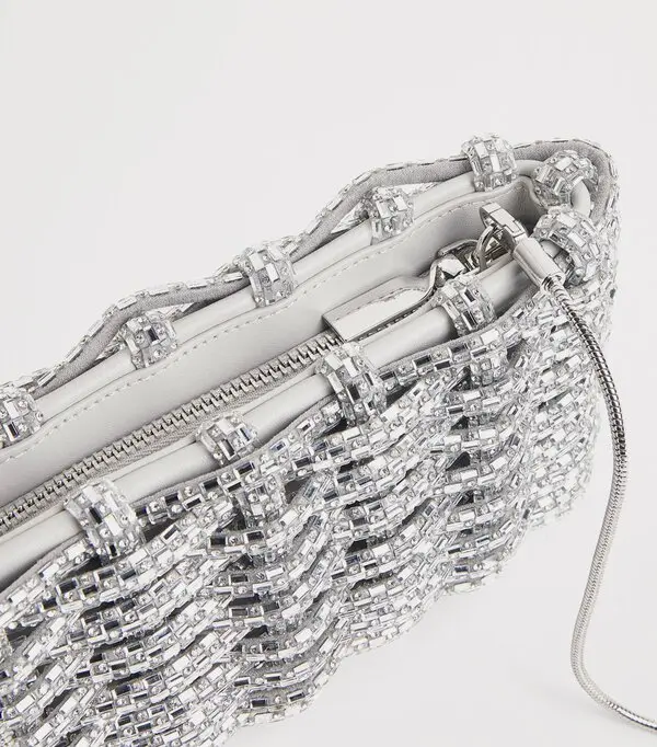 Simkhai Woven Beaded Clutch Bag