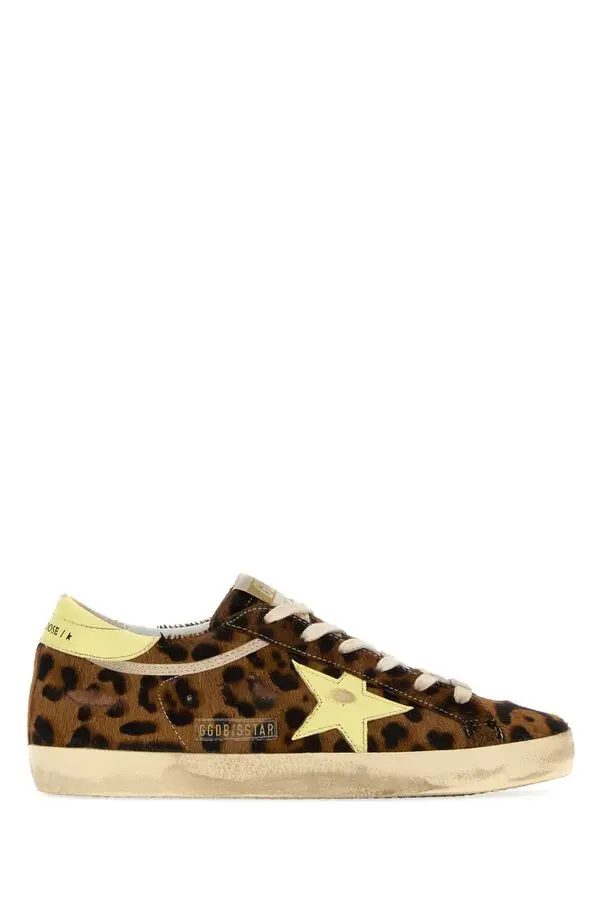 GOLDEN GOOSE Printed Calf Hair Super-star Sneakers - Multicolor