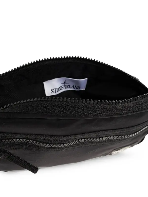 Stone Island Belt Bag In Nylon With Zip And Compass Badge