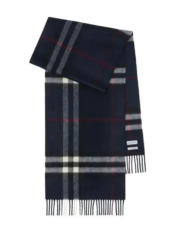 Burberry Giant Check Cashmere Scarf - Blue