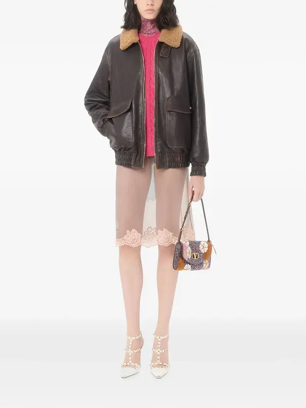 Valentino Garavani Wool Mouliné Cable-knit Crew Neck Sweater - Multicolor