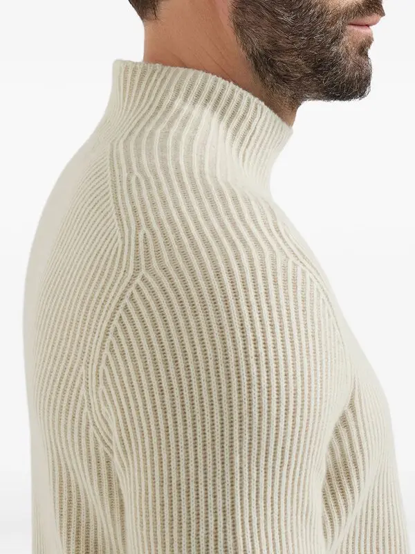 Brunello Cucinelli Cashmere English Rib Turtleneck Sweater