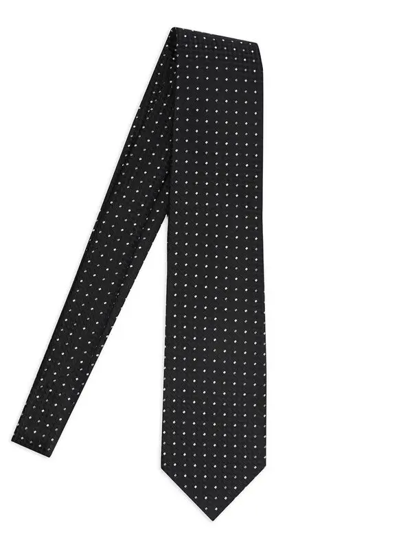 TOM FORD Micro Design Silk Neck Tie - Black