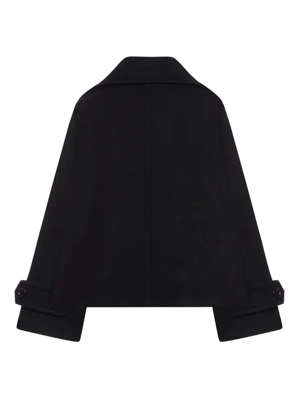 Chloé Oversized Wool Short Coat - Black