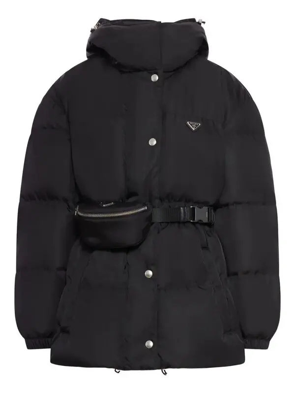 Prada Hooded Belted Puffer Jacket