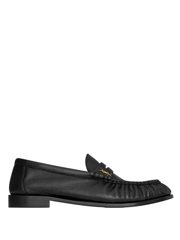 Saint Laurent Le Loafer Supple In Shiny Leather - Black