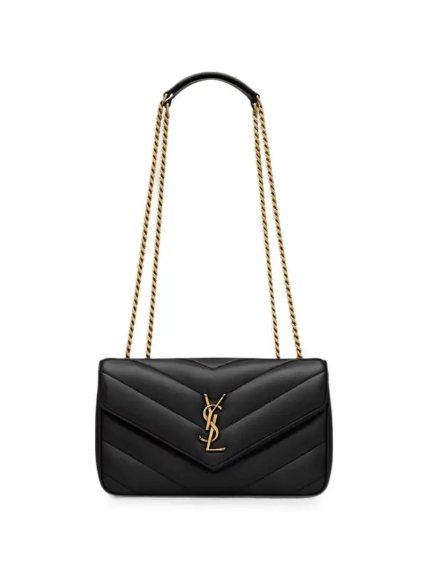 Saint Laurent Small Loulou Matelassé Lambskin Shoulder Bag - Black