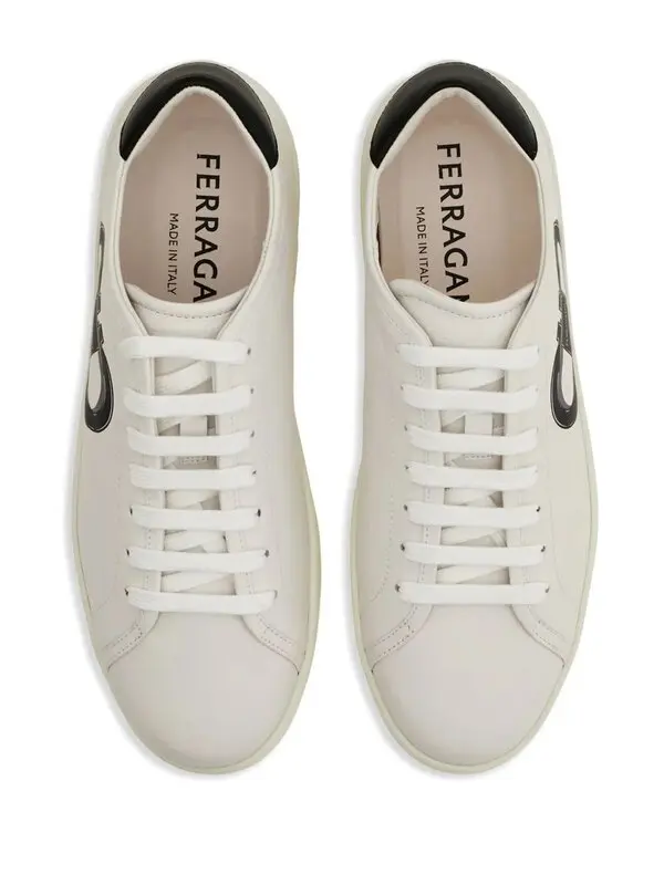 FERRAGAMO Double Gancini Brandy1 Sneakers
