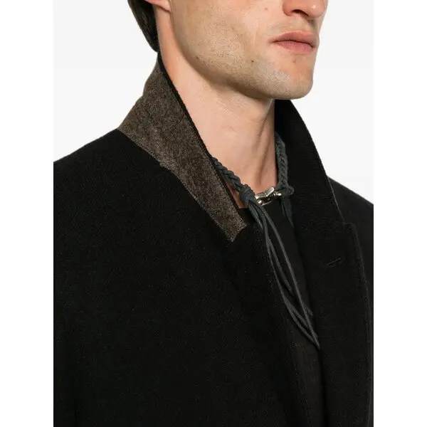 Rick Owens Single Breasted Coat With Notched Lapels And Vented Back