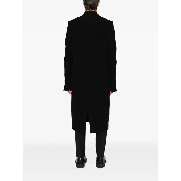 Rick Owens Single Breasted Coat With Notched Lapels And Vented Back