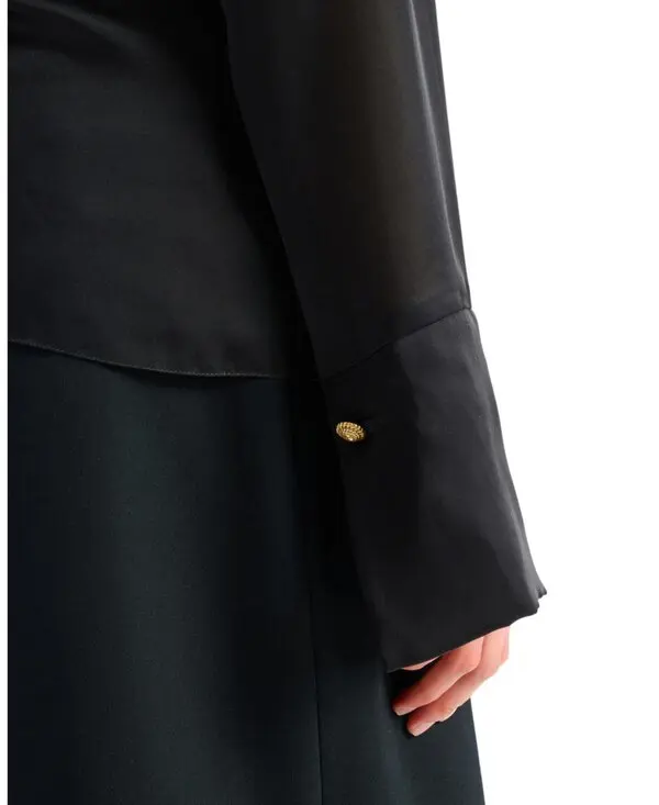 Balmain Silk Shirt With Tie Collar