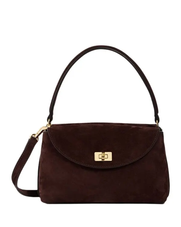 Sandro Le Grand Bazaar Mini Suede Top Handle Bag