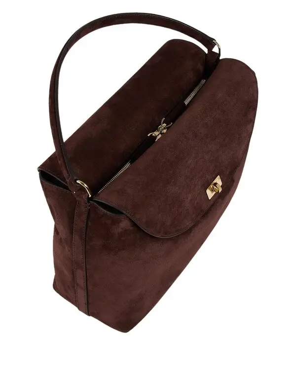 Sandro Le Grand Bazaar Suede Top Handle Bag