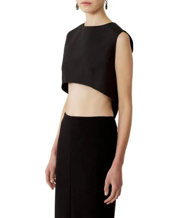 LANVIN Silk Faille Cropped Top