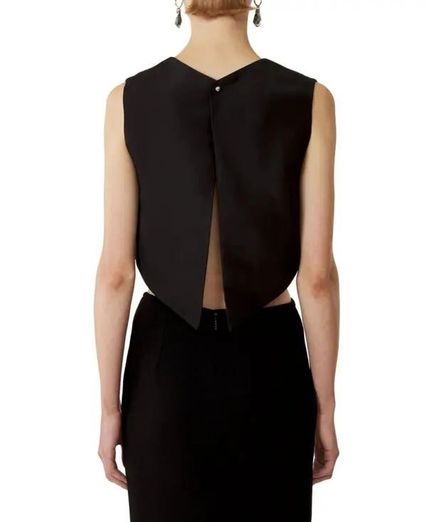 LANVIN Silk Faille Cropped Top