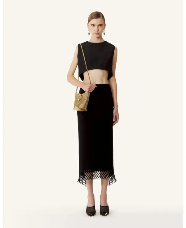 LANVIN Silk Faille Cropped Top