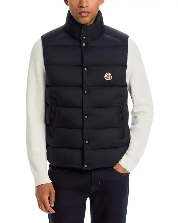 Moncler Tibb Logo Graphic Puffer Vest
