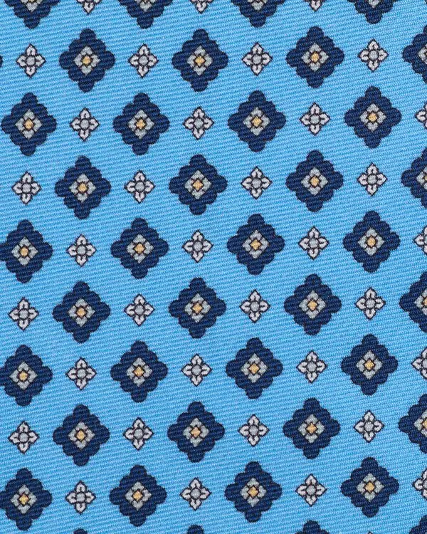 Bloomingdale'S Silk Classic Geometric Floral Neck Tie - Blue