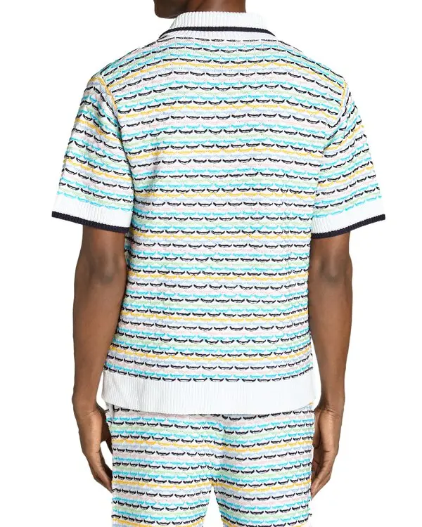 Casablanca Embroidered Vibrant Stripe Shirt