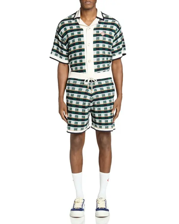 Casablanca Check Embroidery Shorts