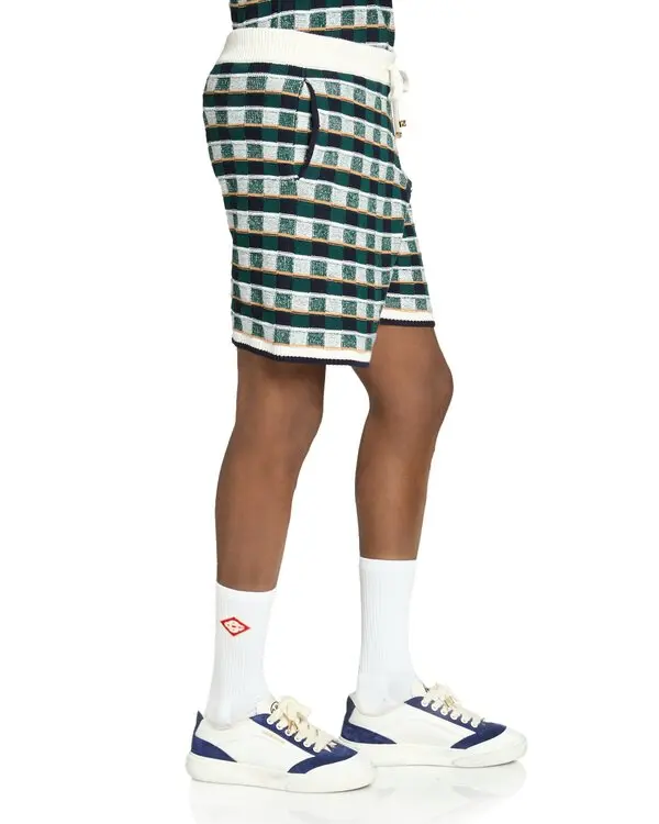 Casablanca Check Embroidery Shorts