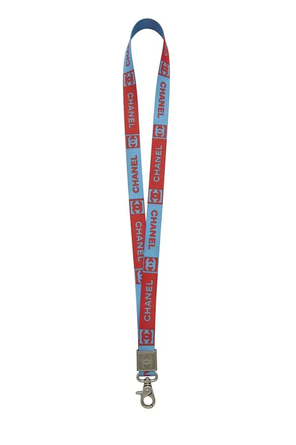Chanel Blue & Orange Sportline Logo Lanyard - Multi