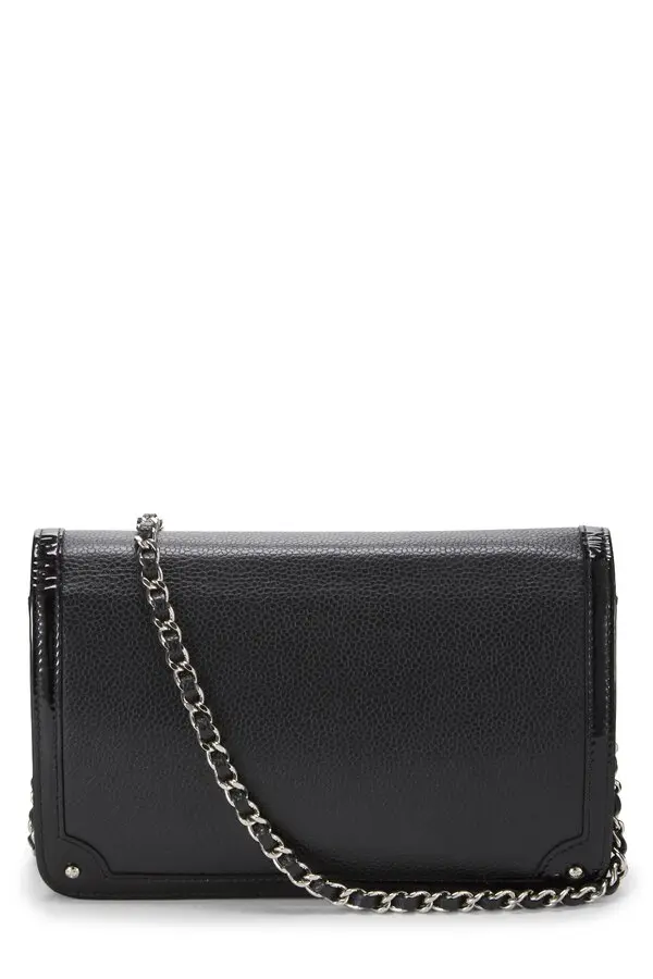 Chanel Caviar Timeless Studded Border Wallet On Chain