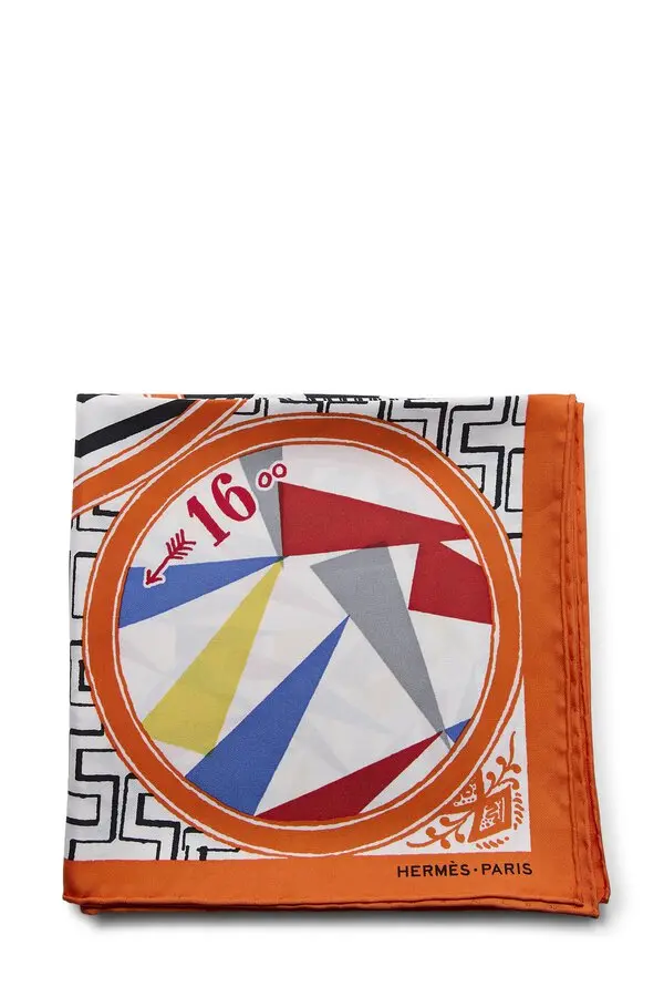 Hermès Multicolor 'jeu De Soie' Silk Scarf 90