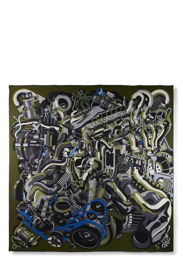 Hermès Multicolor '600 Chevaux' Cashmere Scarf