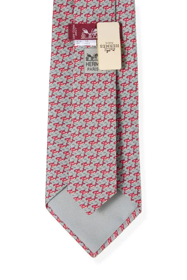 Hermès Silk Neck Tie - Grey