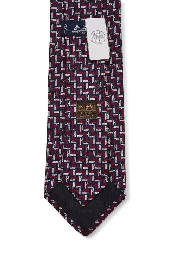 Hermès Multicolor Jacquard Tie
